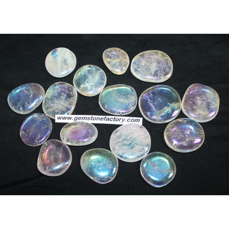 Smooth Stones: Quartz Rainbow Aura